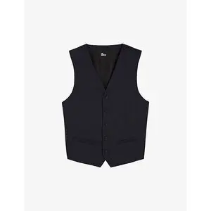 The Kooples Tailored V-neck Wool Waistcoat - Nav03