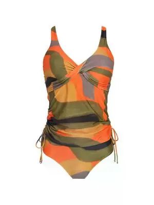 LYGIA & NANNY Abstract Pattern Swimsuit - Orange