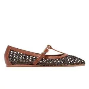 ANCIENT GREEK SANDALS Aerati Raffia Ballet Flats - T-moro