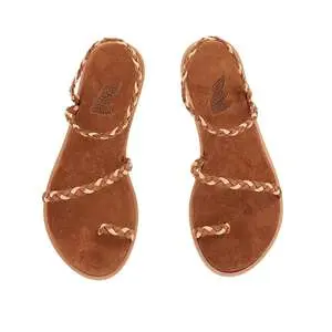 ANCIENT GREEK SANDALS Elevated Eleftheria Sandals - Rust