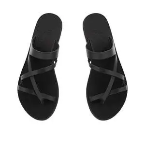 ANCIENT GREEK SANDALS Daria Flat Sandals - Black