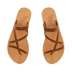ANCIENT GREEK SANDALS Daria Flat Sandals - Rust