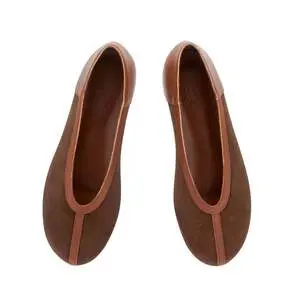ANCIENT GREEK SANDALS Aeropi Raffia Ballet Flats - Brown/cotto