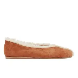 ANCIENT GREEK SANDALS Aeropi Raffia Ballet Flats - Rust
