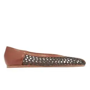 ANCIENT GREEK SANDALS Aeropi Raffia Ballet Flats - T-moro