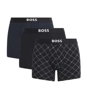 BOSS Stretch-organic Cotton Trunks - Black