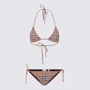 Burberry Check Bikini Beachwear - Beige