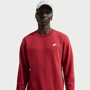 Nike Club Fleece Crew - Red