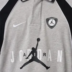 JORDAN Flight Long-sleeve Polo Jersey - Grey