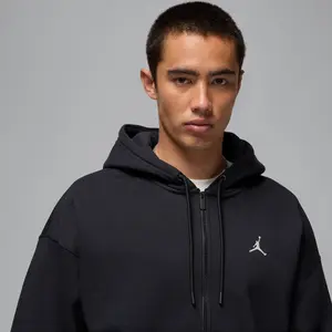 JORDAN Brooklyn Fleece Oversized Full-zip Hoodie - Black