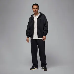 JORDAN Brooklyn Fleece Oversized Full-zip Hoodie - Black