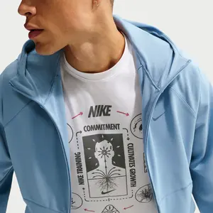 Nike Nanoknit Dri-fit Uv Protection Full-zip Performance Hoodie - Blue