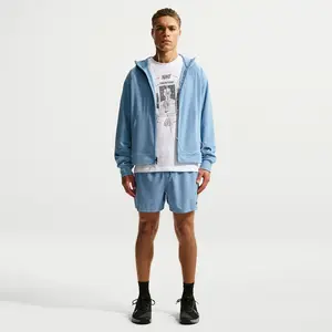 Nike Nanoknit Dri-fit Uv Protection Full-zip Performance Hoodie - Blue