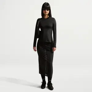 Nike Sportswear Slim Sheer Midi Skirt - Black