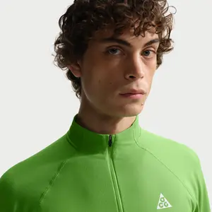 Nike Dri-fit Mid-layer 1/4-zip Trail Running Top - Green