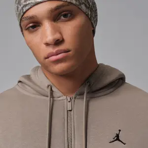 JORDAN Brooklyn Fleece Oversized Full-zip Hoodie - Grey