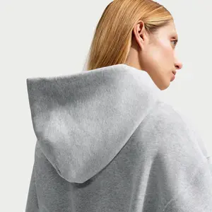 Nike Sportswear Phoenix Fleece Oversized Cropped Henley Hoodie - Grey