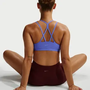 Nike Zenvy Strappy Light-support Padded Sports Bra - Blue