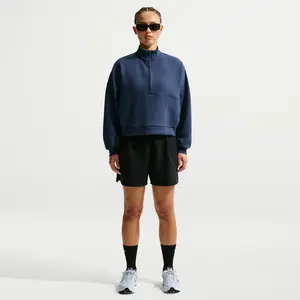 Nike 24.7 Impossiblysoft Dri-fit Oversized 1/2-zip Top - Blue