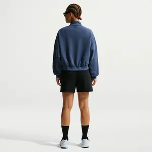 Nike 24.7 Impossiblysoft Dri-fit Oversized 1/2-zip Top - Blue