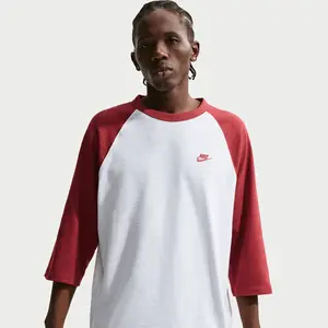 Nike Club 3/4-sleeve Raglan Top - Red