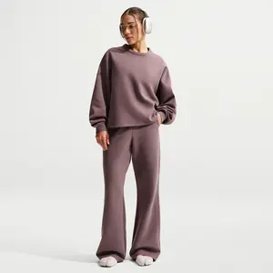 Nike 24.7 Impossiblysoft Dri-fit Oversized Crew-neck Top - Purple