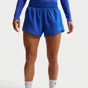 Nike One Dri-fit Mid-rise 3" Brief-lined Shorts - Blue