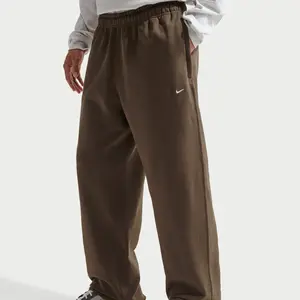 Nike Solo Swoosh Fleece Open-hem Pants - Brown