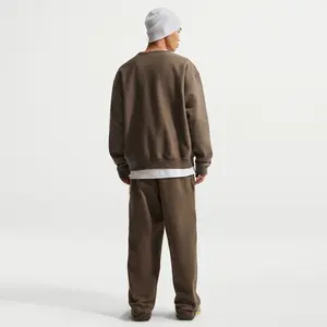 Nike Solo Swoosh Fleece Open-hem Pants - Brown