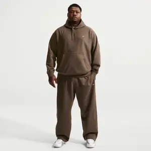 Nike Solo Swoosh Fleece Open-hem Pants - Brown