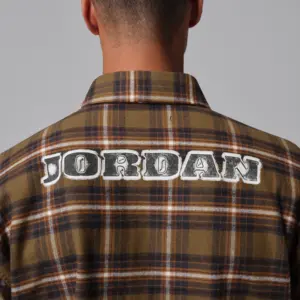 JORDAN Graphic Plaid Flannel Long Sleeve Shirt