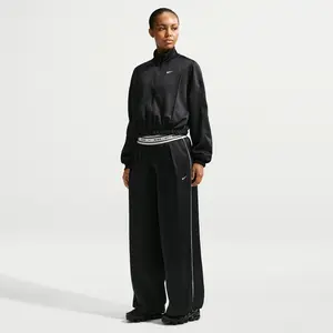 Nike Sportswear Loose Mid-rise Satin Pants - Black