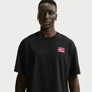 Nike Life Short-sleeve Boxy Knit Top - Black