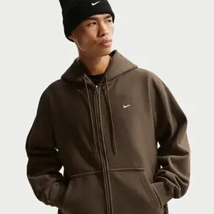 Nike Solo Swoosh Full-zip Fleece Hoodie - Brown