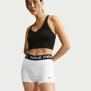 Nike Pro Mid-rise 3" Biker Shorts - White