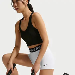 Nike Pro Mid-rise 3" Biker Shorts - White