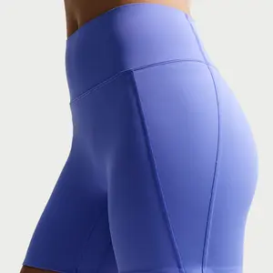Nike Universa High-waisted 5" Biker Shorts With No Front Seam - Blue