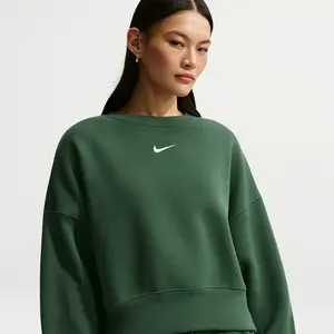 Nike Sportswear Phoenix Fleece Over-oversized Crew-neck Sweatshirt - Green