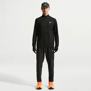 Nike Dri-fit 1/4-zip Trail Running Top - Black