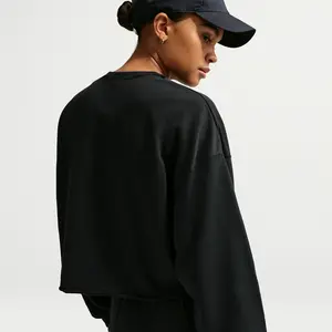 Nike Sportswear Chill Terry Oversized Crew-neck Sweatshirt - Black