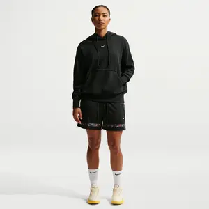 Nike Phoenix Fleece Oversized Pullover Basketball Hoodie - Black