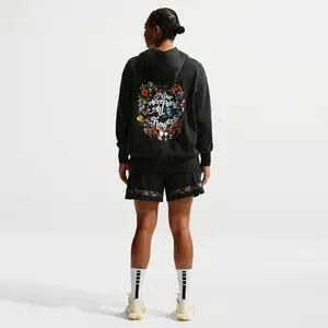 Nike Phoenix Fleece Oversized Pullover Basketball Hoodie - Black