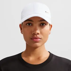 Nike Dri-fit Club Unstructured Metal Swoosh Cap - White