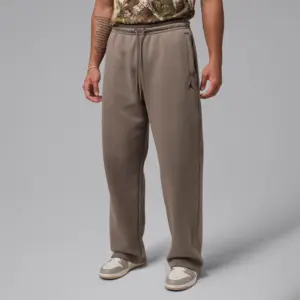 JORDAN Brooklyn Fleece Oversized Open-hem Pants - Grey