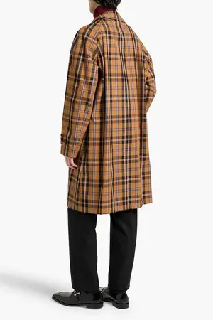 Dunhill Checked Gabardine Coat