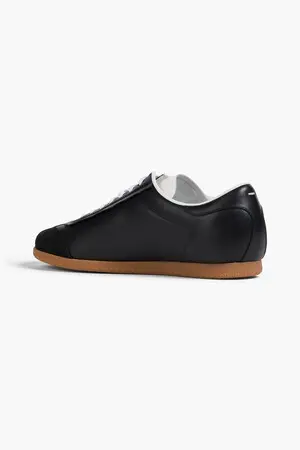 MAISON MARGIELA Leather Sneakers With Suede Trim - Black