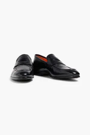 Santoni Gavin Leather Penny Loafers