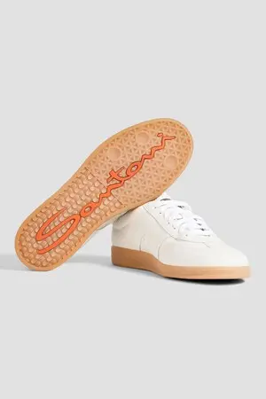 Santoni Dbs Olympic Pebbled-leather Sneakers