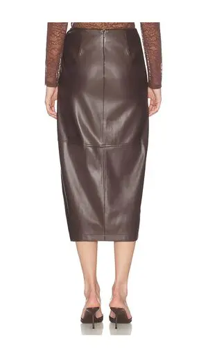Cami Nyc Lorena Faux Leather Wrap Skirt - Sable