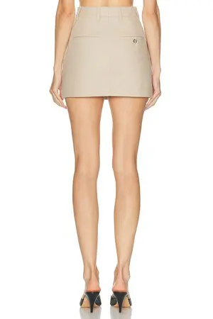 Wardrobe.NYC Drill Mini Skirt - Sand